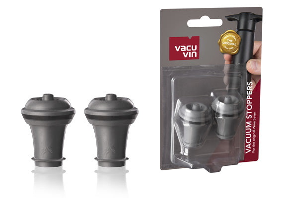VACU VIN - EXTRA CAPS (2 pcs) FOR THE VACU VIN WINE PUMP. – STEEL & GLASS