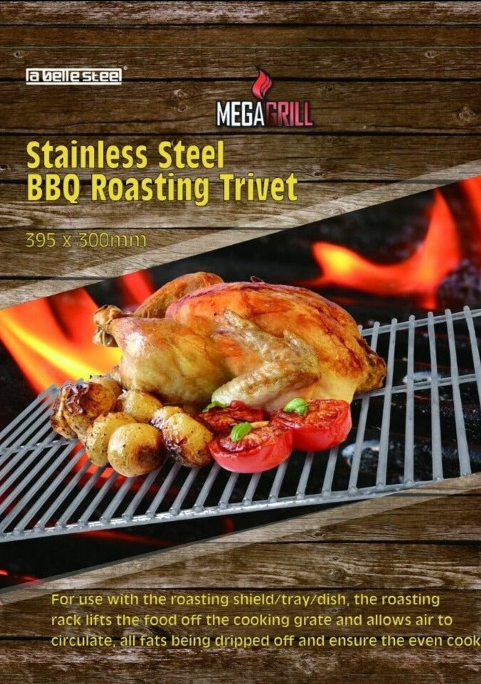 MEGAGRILL - S/S BBQ Roasting Rack 39.5X30cm – STEEL & GLASS