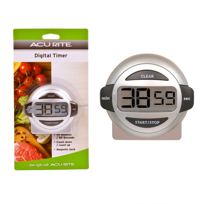 Acurite - Digital Timer 100 Minutes – STEEL & GLASS