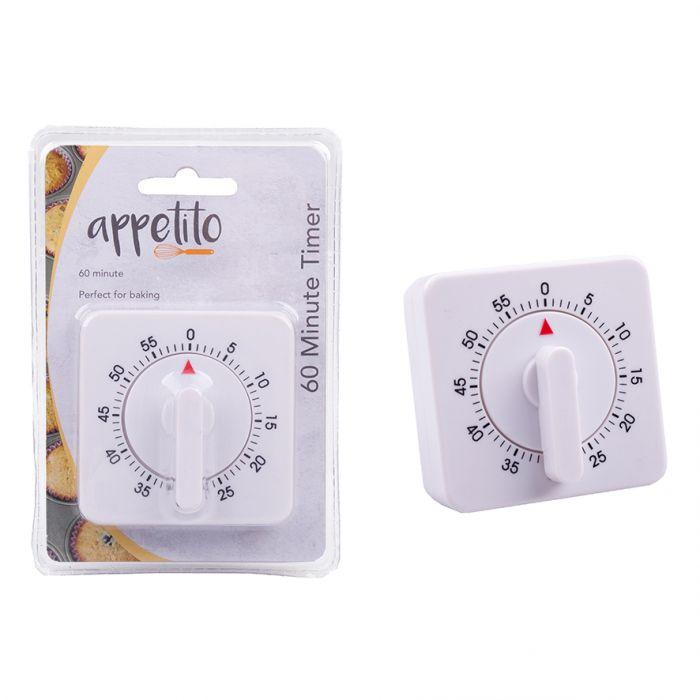 Appetito - 60 Minute Mechanical Timer Square – STEEL & GLASS