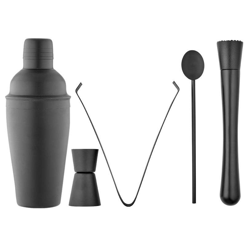 Tempa Aurora - 5pc Matte Black Cocktail Set – STEEL & GLASS